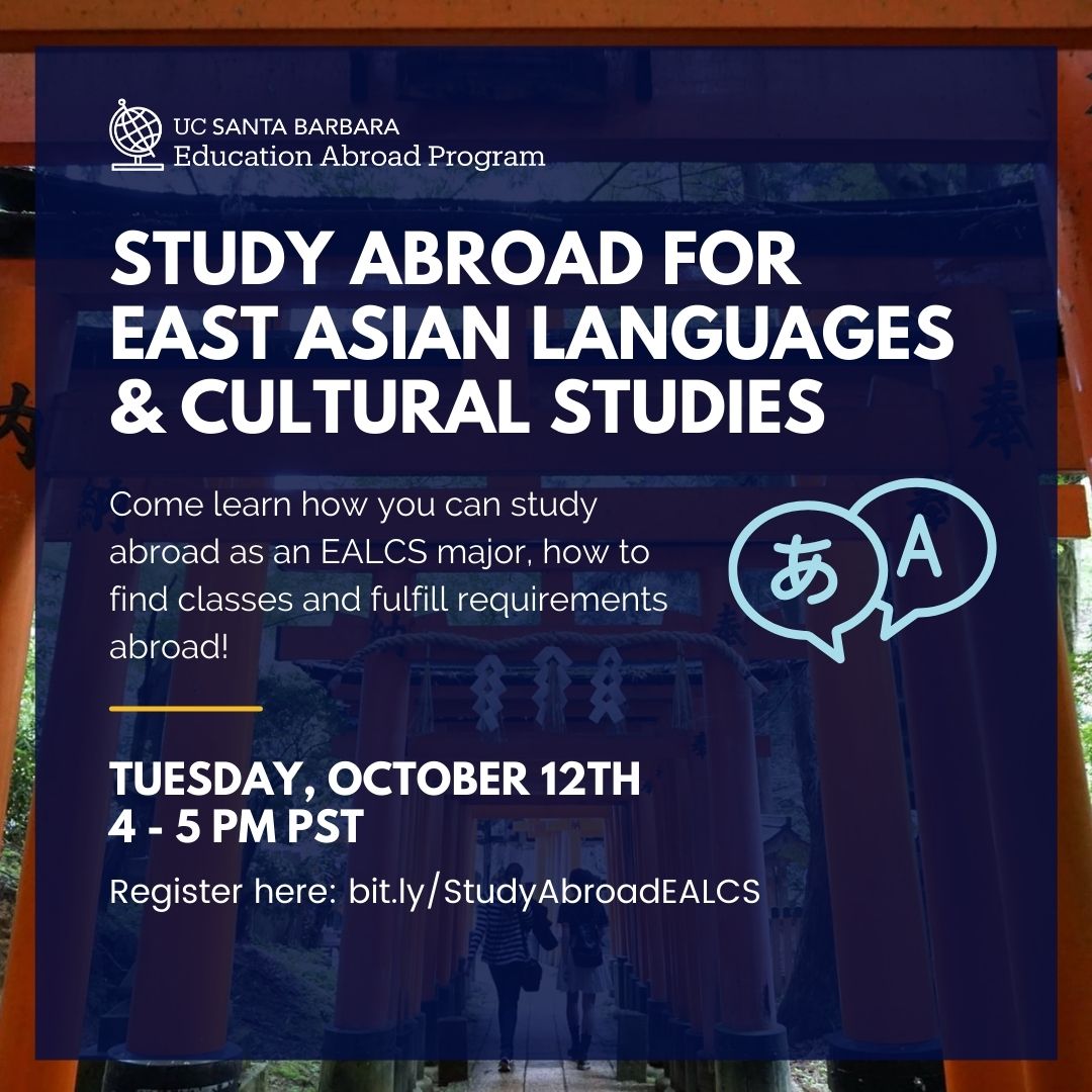 Study Abroad Opportunities for EALCS Majors – East Asian Languages ...